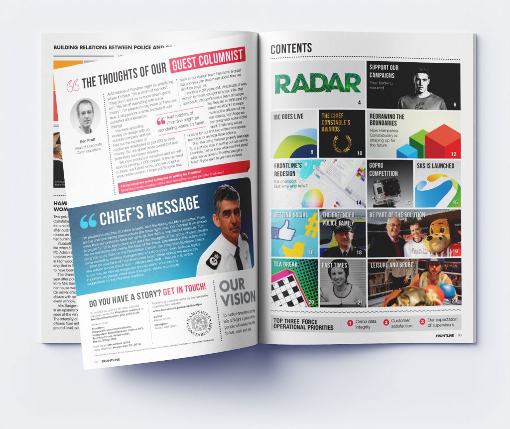 Frontline Magazine – Mark Harrington – Graphic Designer